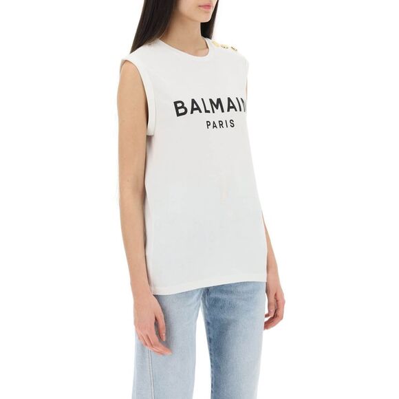Balmain | Sweaters | Balmain Logo Top With Embossed Buttons | Poshmark